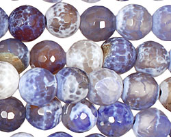 Blue Fire Agate Faceted Round 10mm - Lima Beads