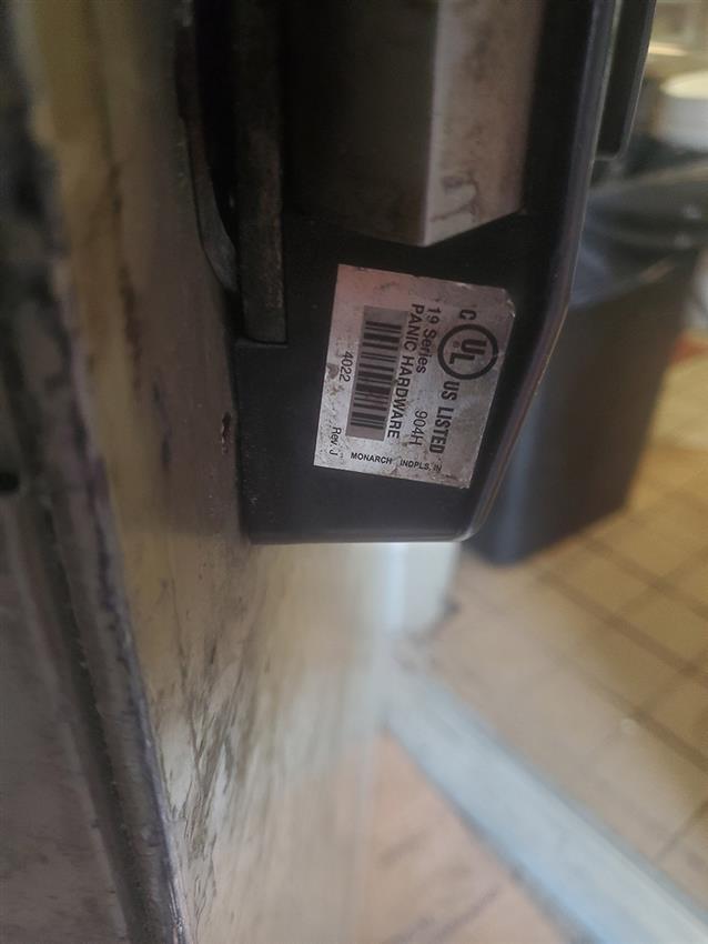 Monarch - Falcon 904H Panic Exit Device Assembly