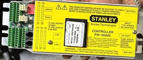Stanley R185000 MC521 Digital Controller - Rebuilt