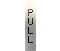 Rockwood 674L-628 Engraved Sign - PULL - Vertical - Clear Anodized Aluminum