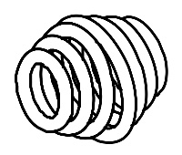 VON DUPRIN 090028 55 End Case Spring Package of 4