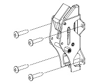 VON DUPRIN 050460 8827 LR Top Latch Kit Less Cover