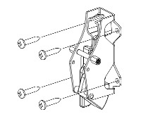 VON DUPRIN 050461 8827 LR Bottom Latch Kit Less Cover