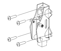VON DUPRIN 050463 8827-F Bottom Latch Kit Less Cover