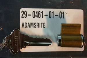 Adams Rite 29-0461-03-01 Insert Cylinder W/ 2 Keys - Schlage "C" Keyway