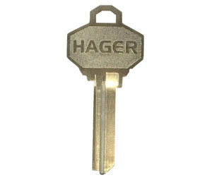 Hager 3907 7-Pin H1 Keyway Key Blank