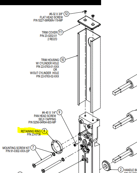 Adams Rite 23-0736 Locking Nut