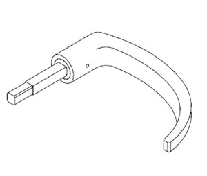 Adams Rite 31-0058-01 Curved Handle Assy. - 3081