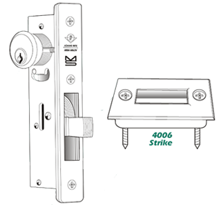 Adams Rite 4006-119 Strike for 1830 Bottom Rail Deadlock - Satin Black