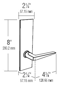 Arrow BM-01-JH Passage Function Mortise Lever Lock