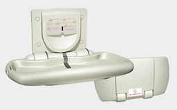 ASI 9012 Surface Mounted Horizontal Baby Changing Station - Plastic