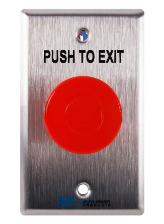 ASP-TS-14-RED Pneumatic Time Delay with 1-1/2" Mushroom Button - Red
