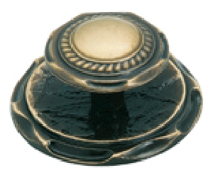 Amerock AMBP778-AE Vintage Series, Zinc Die Cast Knob with Backplate, 2 ...