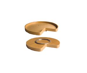 Omega National Products NPWLSB-32 32" Wood Kidney Lazy Susans, Super ...