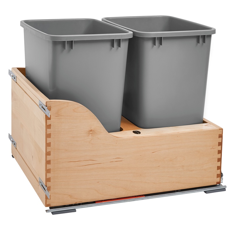 Rev-A-Shelf RS4WCSC-1835DM-2 Bottom Mount Trash Pull-Out with Blum Soft ...