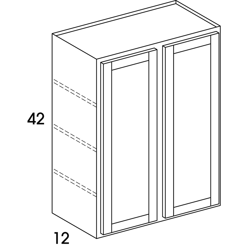 Wolf Organization WFSIHBW3642 Builders Mark Series Wall Cabinet, Sierra ...