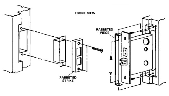 Baldwin Comp. 6897056 6897 056 Rabbeted Strike