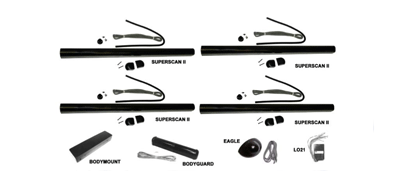 BEA Parallax II 2 Eagle, 1 Bodyguard, 4 Superscan II, 1 Bodymount, 1 LO-21