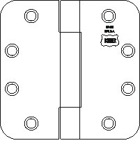 Bommer BB8070-353K-600 Ball Bearing-3 Knuckle-Full Mortise-1/4" Radius ...