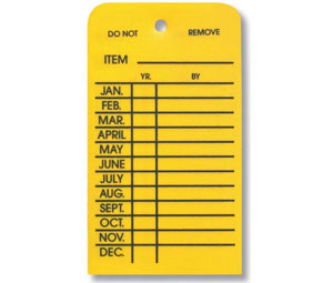 Brooks PTAG Plastic Inspection Tag
