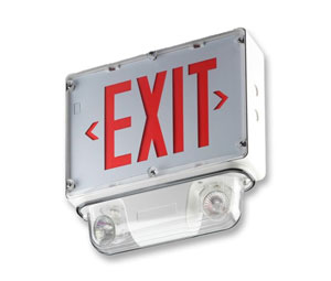 Brooks LED4XCOMBO All-weather Exit/Emergency Light