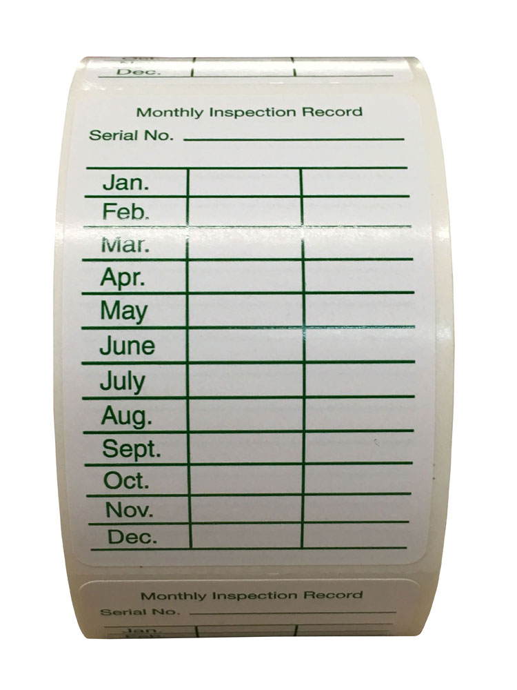 Brooks MTAG Inspection Label - 2" x 3"