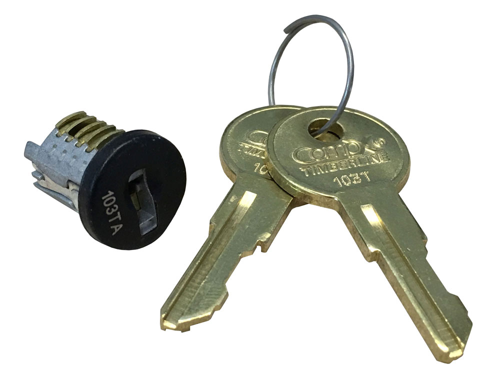 Compx TLLP300-103TA Master Keyed Lock Plug - Black, 103TA