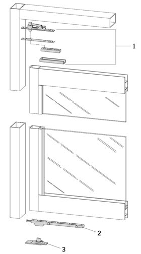 CPA440-626 Dorma Pivot Set Satin Chrome