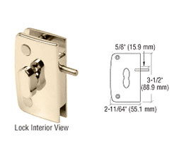 CRL 700CBR Glass Swinging Door Lock With Indicator for 5/16" to 1/2 ...