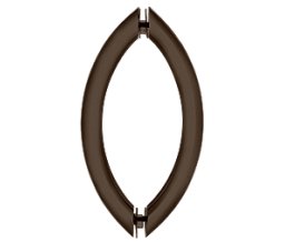 CRL CSH8X80RB Crescent Style Back-to-Back 8" Pull Handle Without Metal ...