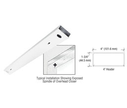 CRL DCH4SAD 72" x 4" Double Door Header - Satin Anodized