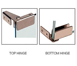 CRL GDH86BR Recess Mount Glass Door Hinge - Brass