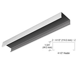 CRL HCSA120 4-1/2" Header Channel - 120" - Satin Anodized