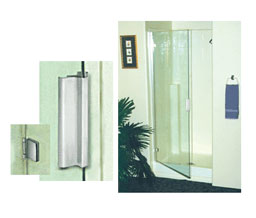 CRL HDK64BA 64" High Frameless KD Hinged Door Kit for 1/4" Glass ...