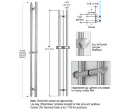 CRL LLP084BS 84" Locking Ladder Pull - Brushed Stainless