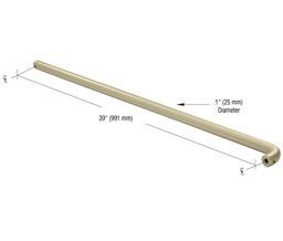 CRL PR0342242 Astral Push Bar for 42" Door - Bronze