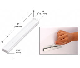 CRL PSB156 5/32" x 1/4" x 2" Plastic Setting Block - Clear