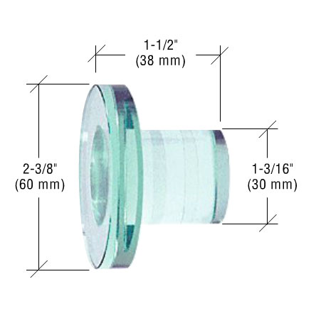 CRL SDK061 UV Bond Solid Glass 061 Series Door Knob