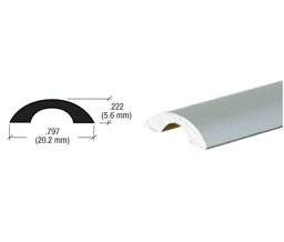 CRL SDT980BN 98" Half-Round Frameless Shower Door Threshold - Brushed ...