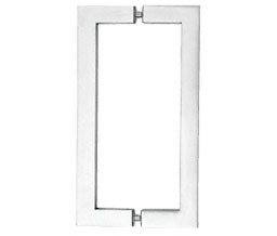 CRL SQ12X12PS Square Tube Style 12" Glass Mounted Back-to-Back Pull ...