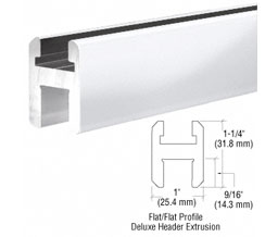 CRL SQH980BA Deluxe 98" Flat/Flat Profile Shower Door Header Kit ...