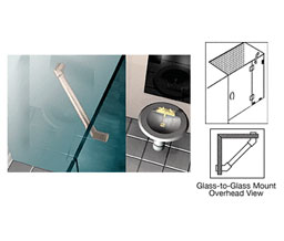 CRL SUP135G2GPN 39" Glass-to-Glass Mounted Support Bar - Polished Nickel