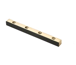 CRL 1NT308BR Brass Header Mounted Double Door Stop, Polished Brass