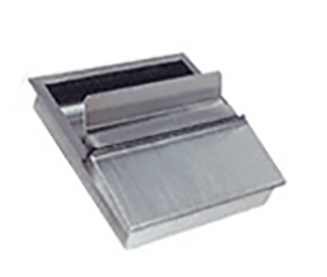 CRL FLR1416 High Recessed Deal Tray with Flip Lid, Brushed Stainless Steel
