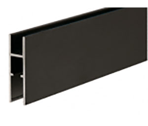 CRL KK610BL 12 Aluminum H-Bar for Showcases - Flat Black