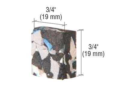 CRL SP1434B 3/4" x 3/4" x 1/4" Sponge Rubber Shipping Pads - Bulk