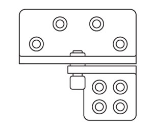 Don-Jo HRP-1 626 Hinge Reinforcing Pivot - 3/4", Satin Chrome