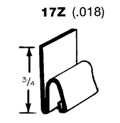 Dorbin 17B Bronze 24" Bronze Interlocking Weatherstrip
