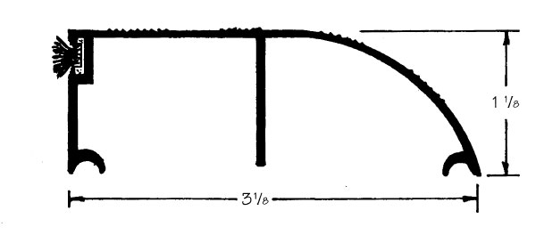 Dorbin 19AP 32" Pewter Aluminum Bumper Type Threshold with Pile insert