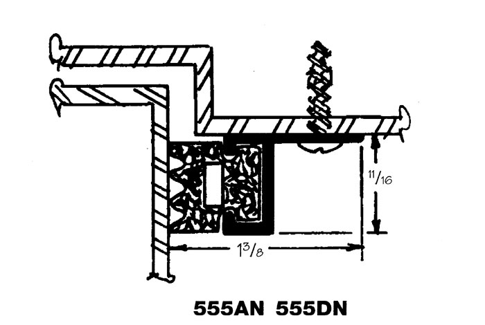 Dorbin 555AN 3080 Mill Finish Aluminum Head and Jamb Weatherstrip Set ...